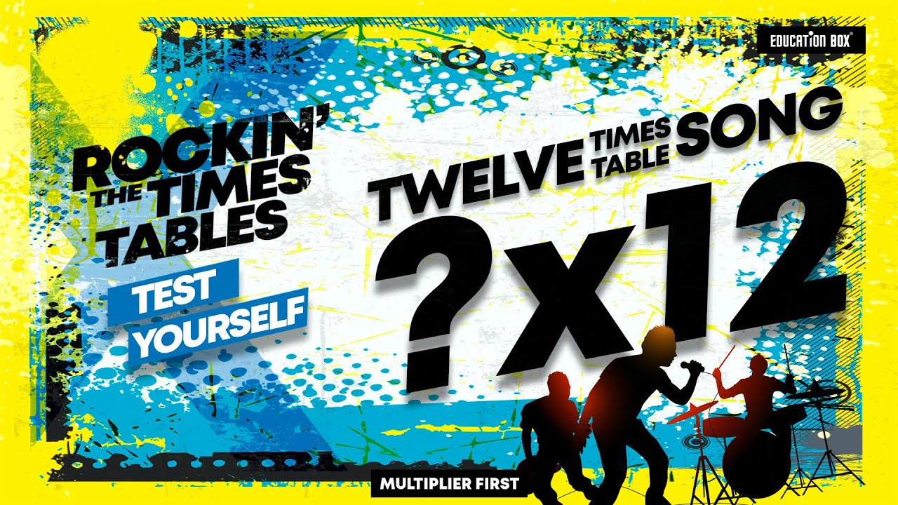 12 Times Table Song (Test Yourself) | Multiplier First | Education Box ...