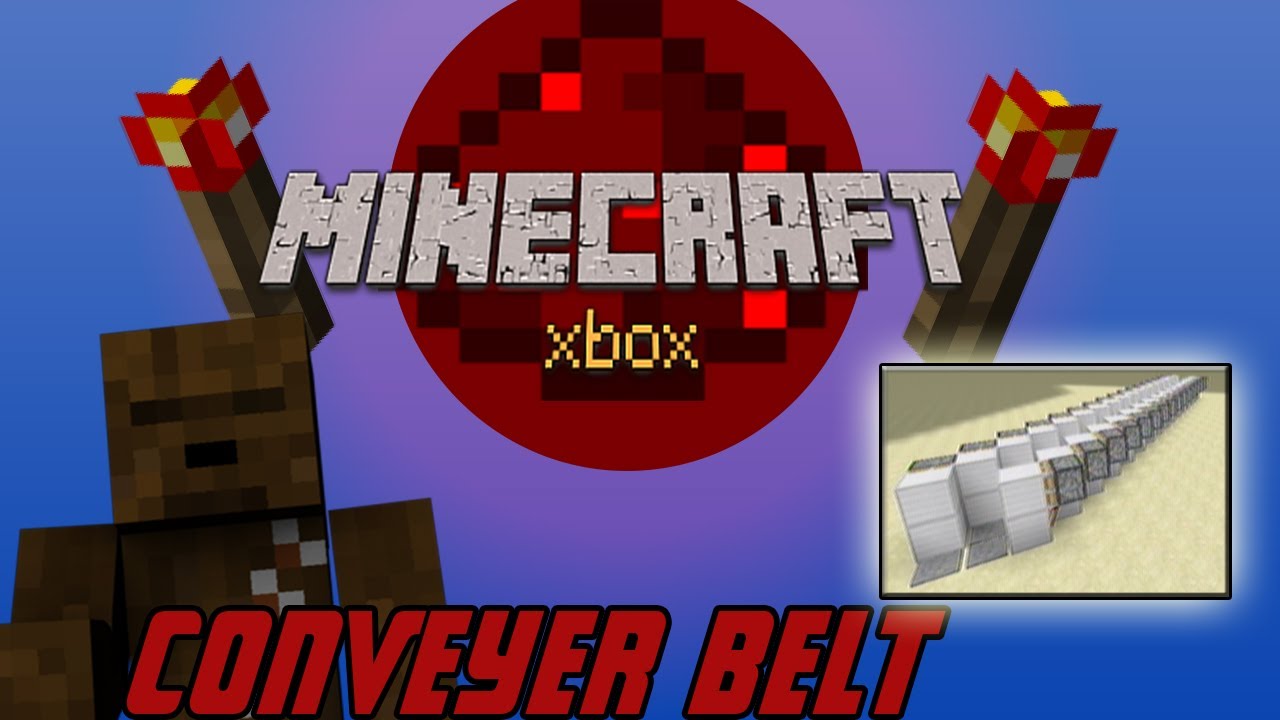 Working Compact Conveyor Belt! |Minecraft Xbox| Redstone Tutorial - YouTube