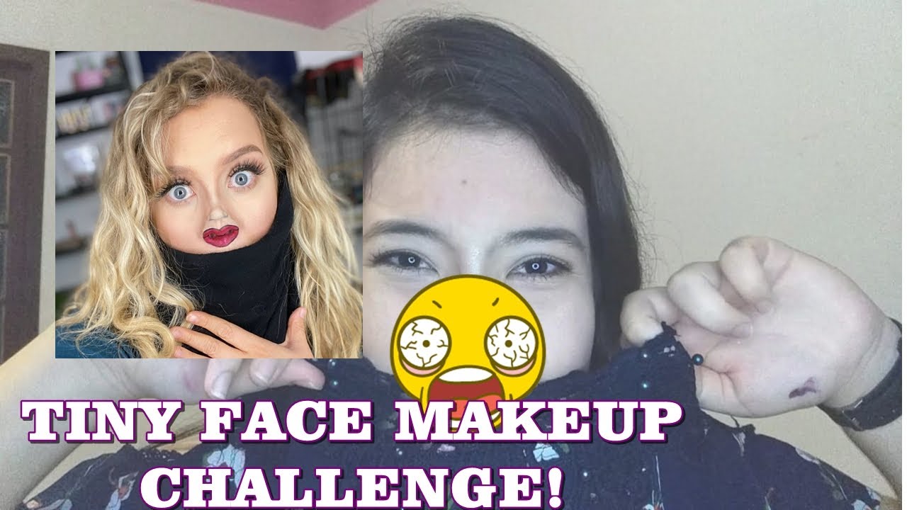 TINY FACE MAKEUP CHALLENGE - YouTube