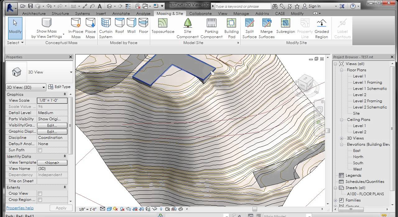 REVIT SITE 04 SPLIT SURFACE BUILDING PAD YouTube revit-site-04-split-surface-building-pad-youtube