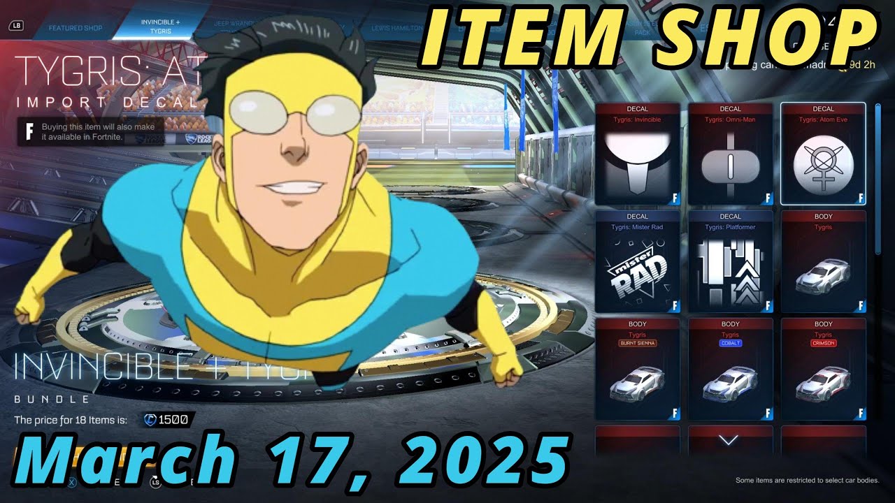 INVINCIBLE TYGRIS ROCKET LEAGUE BUNDLE! - YouTube