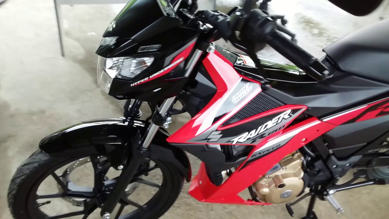 Raider 150fi Red/Black - YouTube