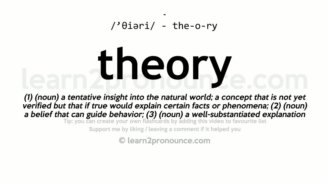 Theory pronunciation and definition - YouTube