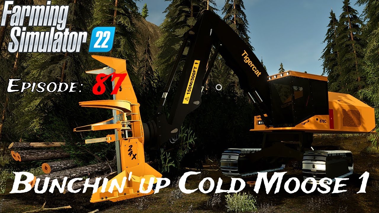 FS22 Logging-Start From Scratch Ep. 87: Tigercat Feller/Buncher moving ...