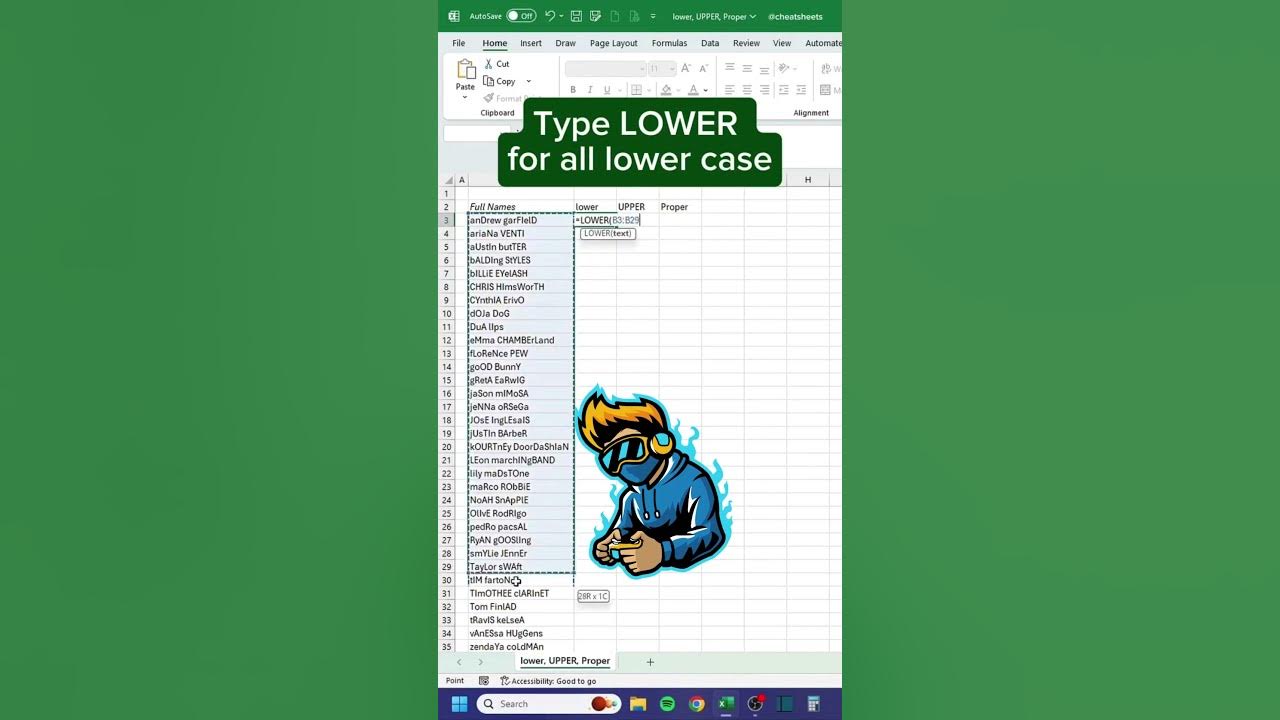 Format Names Trick 😮 | New Excel Trick #exceltips #exceltricks #excelshortcuts - YouTube