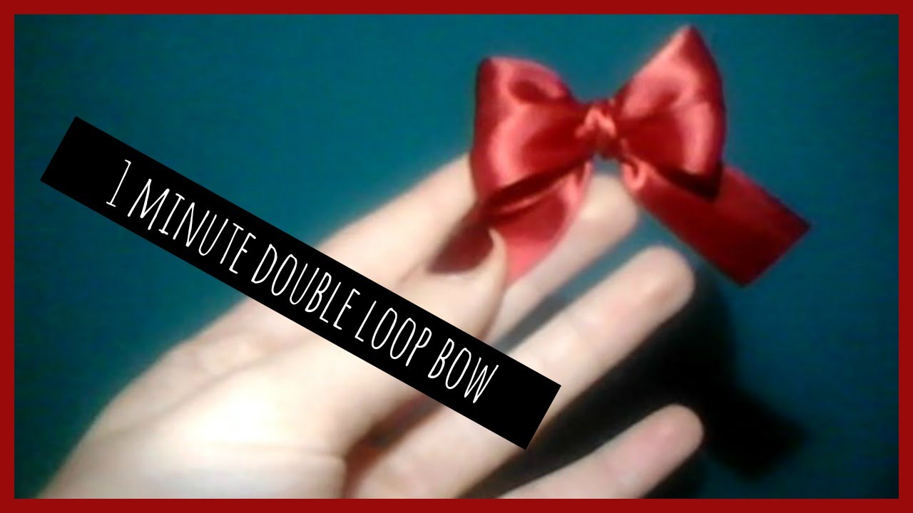1 minute double loop bow | No glue/sewing - YouTube