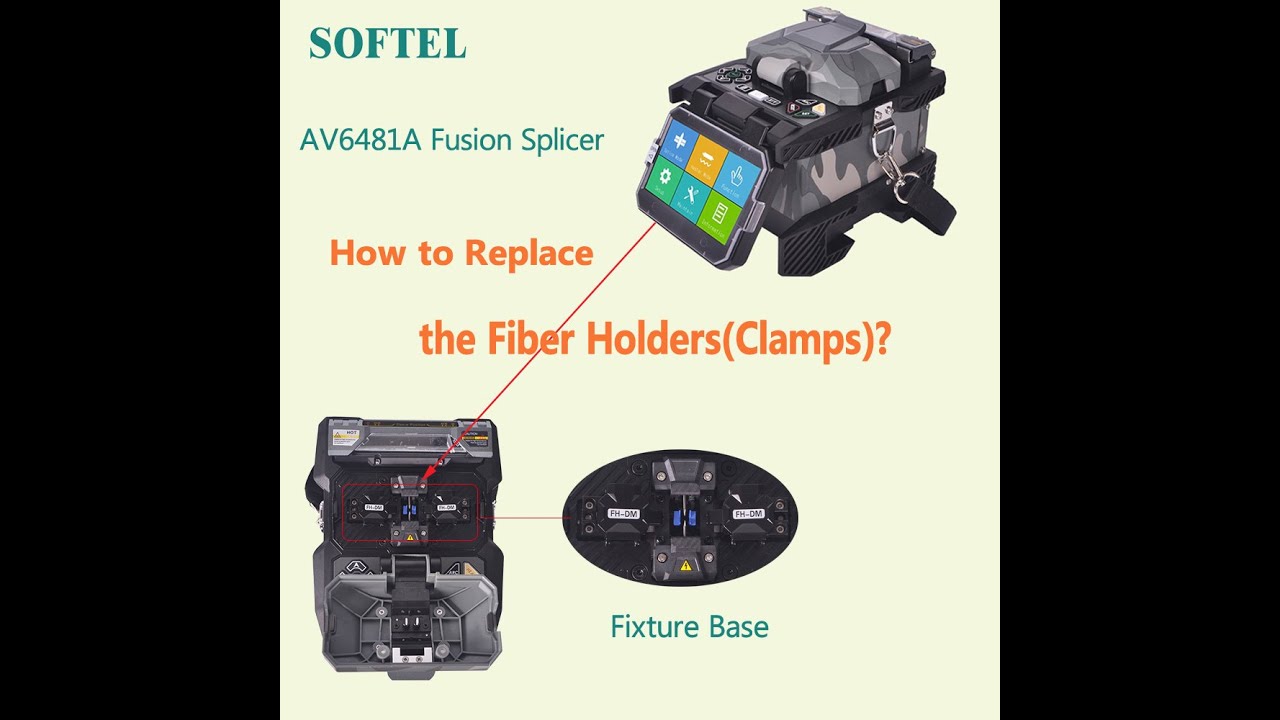 How to replace the Fusion Splicer fiber holders(clamps)? - YouTube