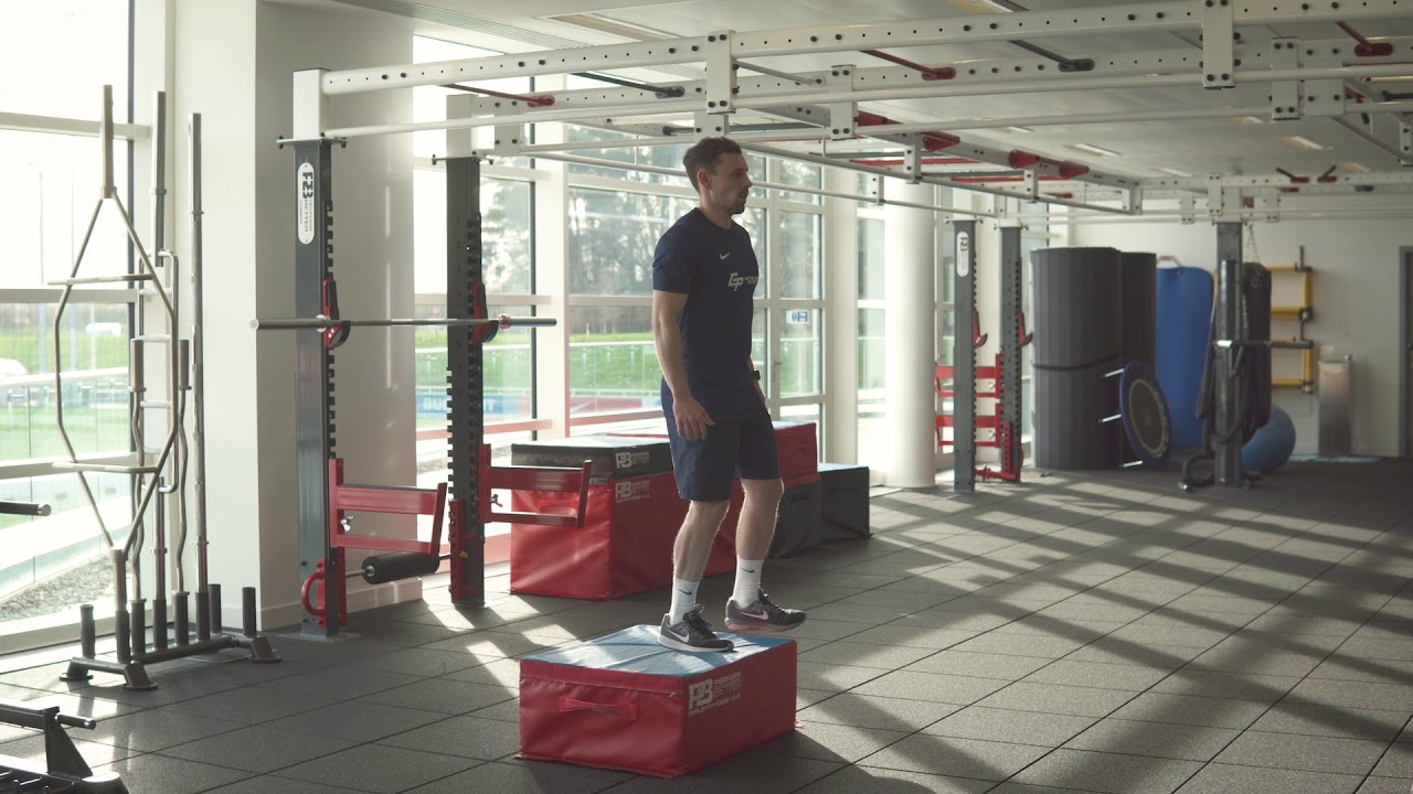 Power Variations Box Jumps Lateral Altitude Drop to Rebound Jump - YouTube