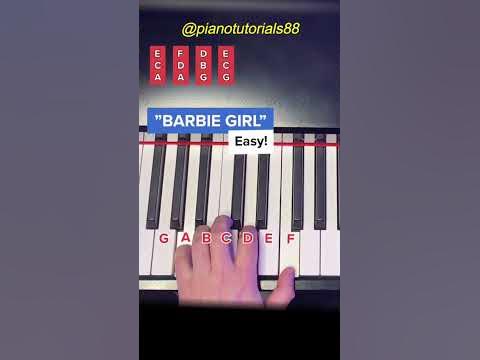 BARBIE GIRL - Piano Cover Tutorial #barbiegirl #piano #tutorial #cover #barbie #girl - YouTube