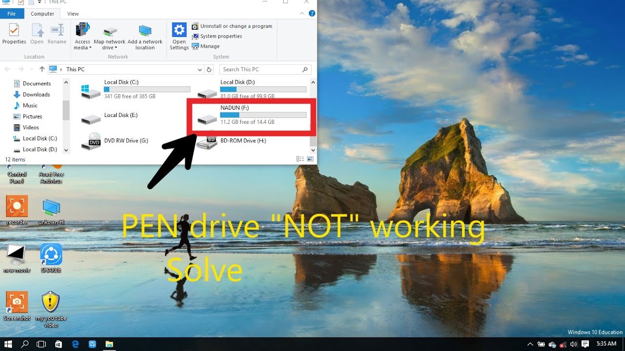 PEN drive *NOT* Showing in Windows 10 fix problem - YouTube