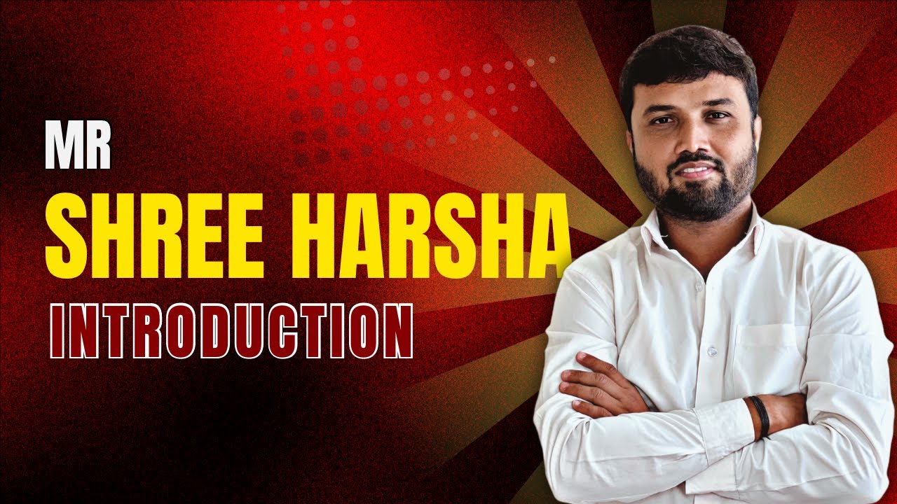 Mr Shree Harsha Youtube Channel Introduction Video - YouTube