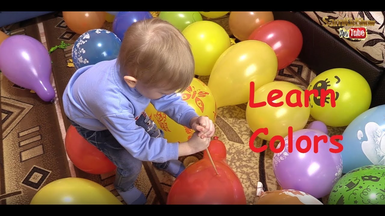 Learn Colors With Balloons for Children Learning Colors with Funny Baby ...