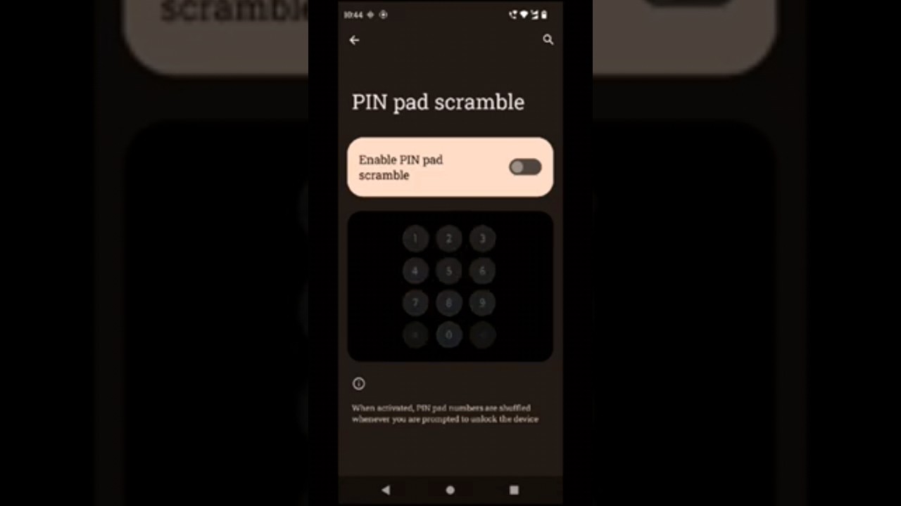 Pin Scramble in Android mobile phone - YouTube