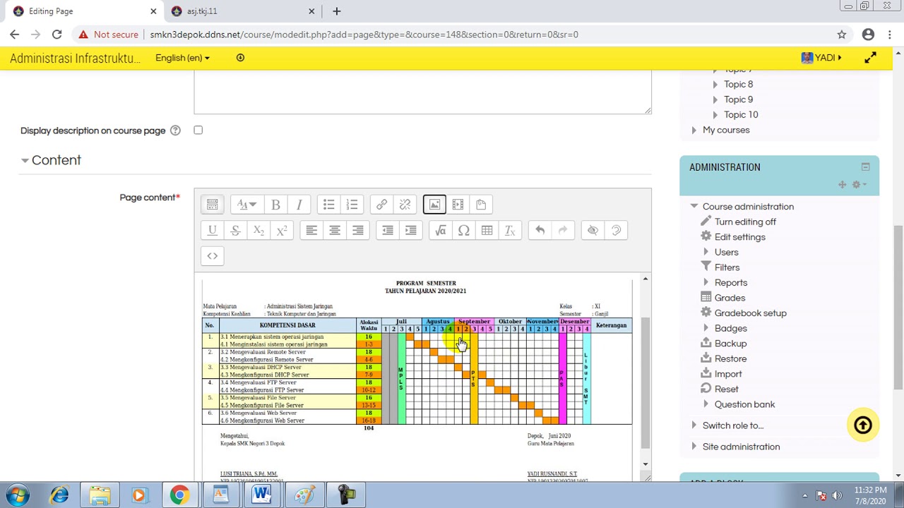 Membuat Program Semester - YouTube
