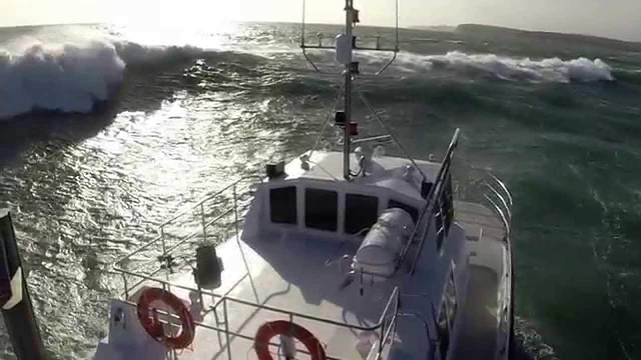 Drone video of Wildcat 53 during rough weather trials and GoPro footage of her in breaking waves ...