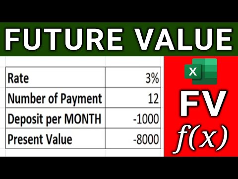 FUTURE VALUE Function | Excel for Accountant | - YouTube