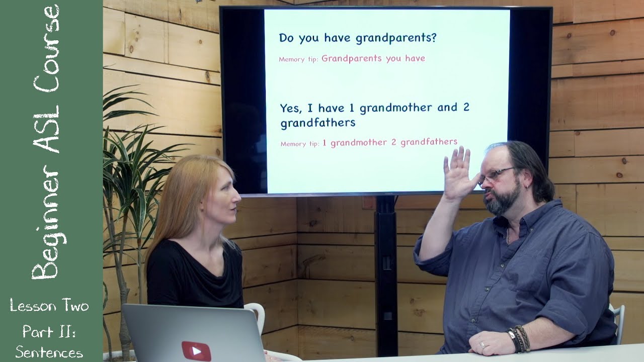 2b. Beginner ASL Lesson Two Part II: Sentences - YouTube