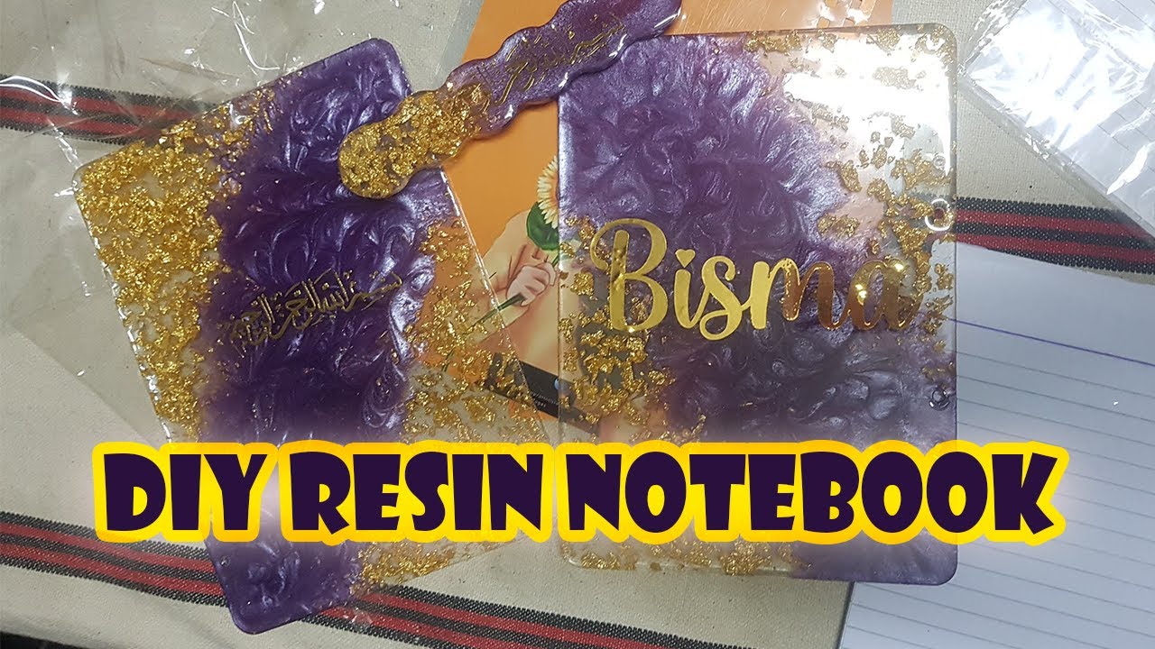 Epoxy Resin Notebook Cover | Full Tutorial of Resin Artwork #humiscraft ...