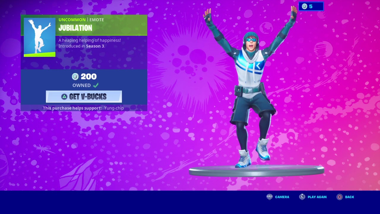 Fortnite. PS skin doing the Jubilation emote. - YouTube