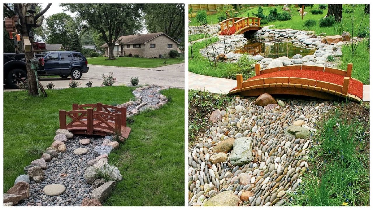 "Dry creek" in landscape design! 50 examples for the garden and ...