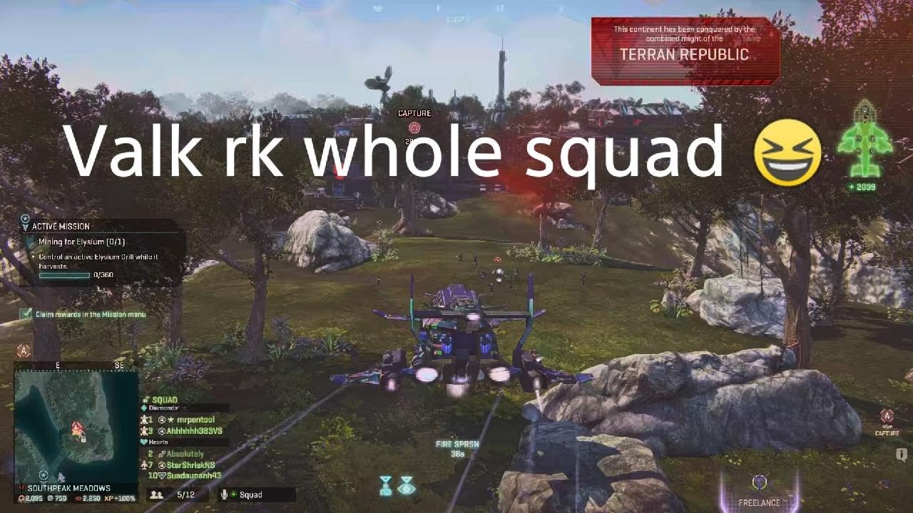 PlanetSide 2 - Massive roadkill with Valkyrie - YouTube