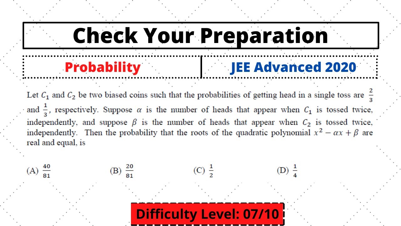 A problem from Probability - JEE Advanced 2020 - YouTube