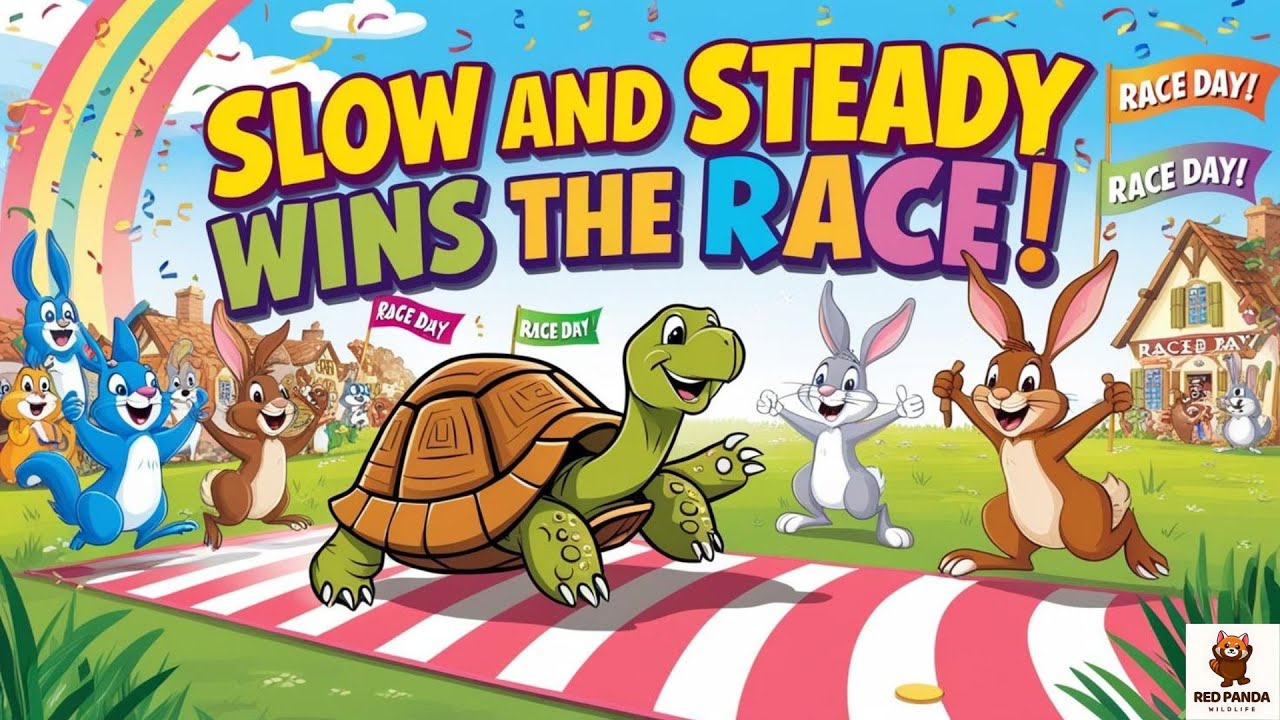 🐢 The Hare and the Tortoise: A Village Adventure 🐇 | Moral Story for ...