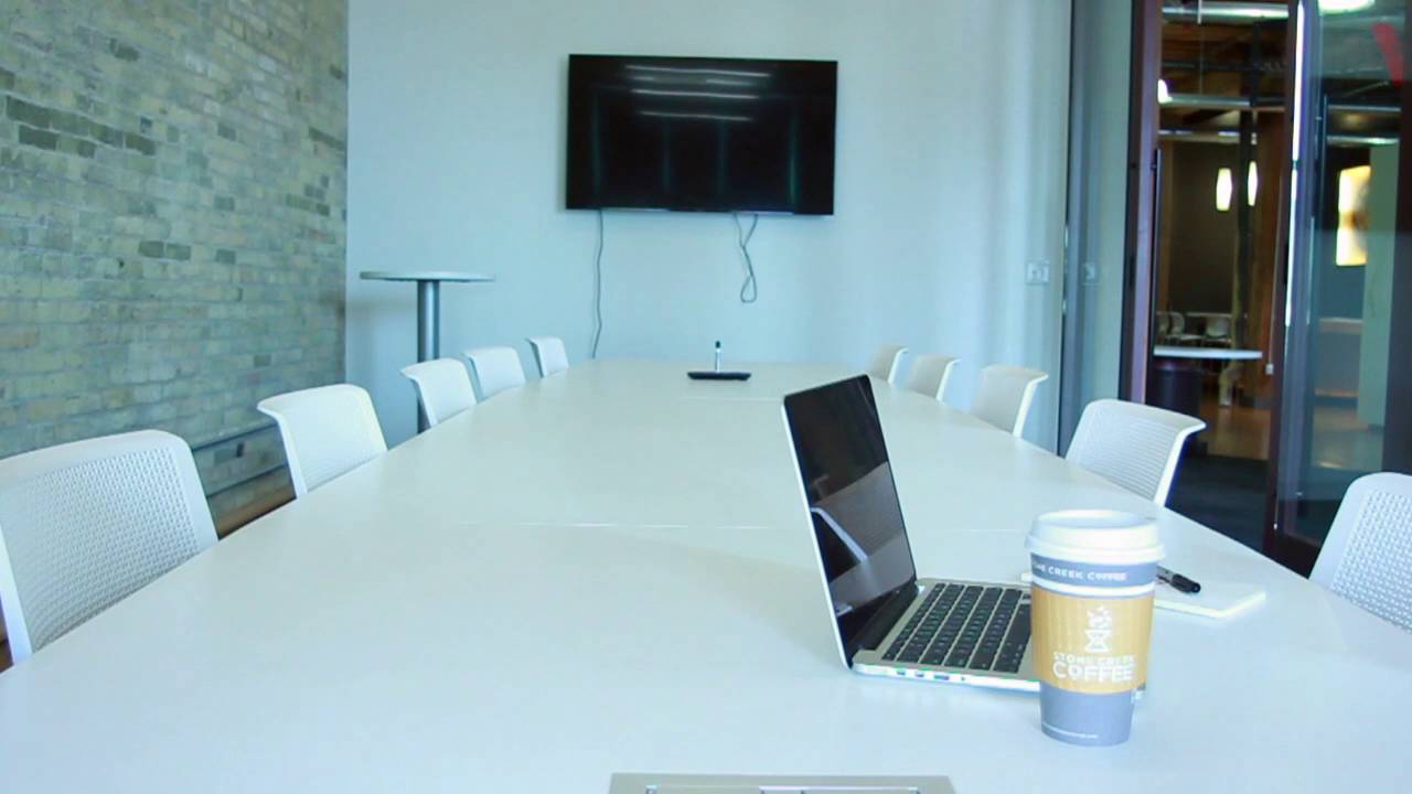 Conference Room With Laptop | Startup Stock Video - YouTube