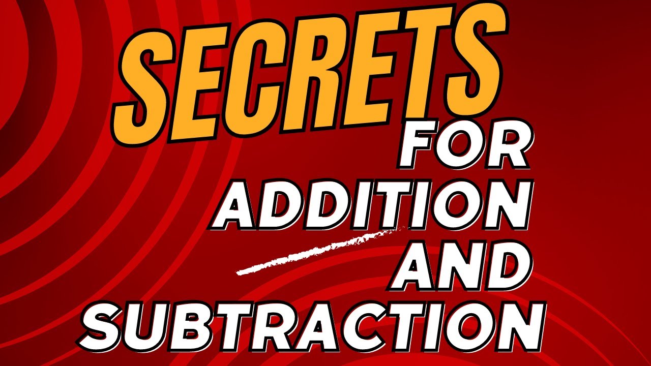 RULES FOR ADDITION AND SUBTRACTION OF NUMBERS - YouTube