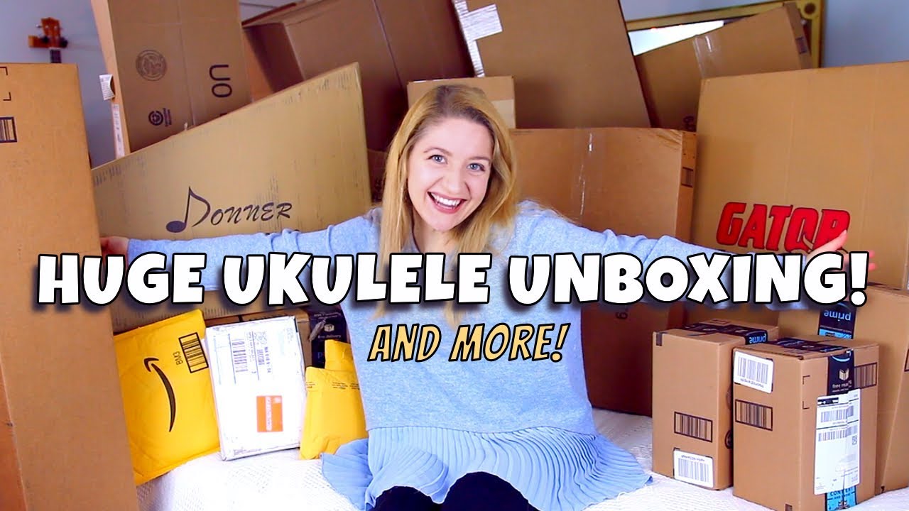 HUGE UNBOXING HAUL! (Ukuleles, Guitars, Tuners, Capos, Cases!) - YouTube
