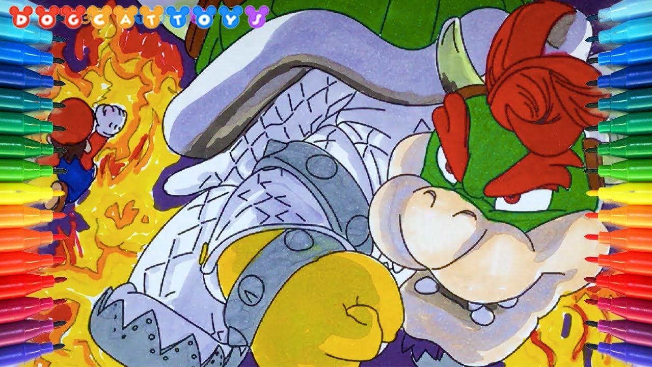 How to Draw Super Mario Odyssey, Mario vs Bowser #228 | Drawing ...