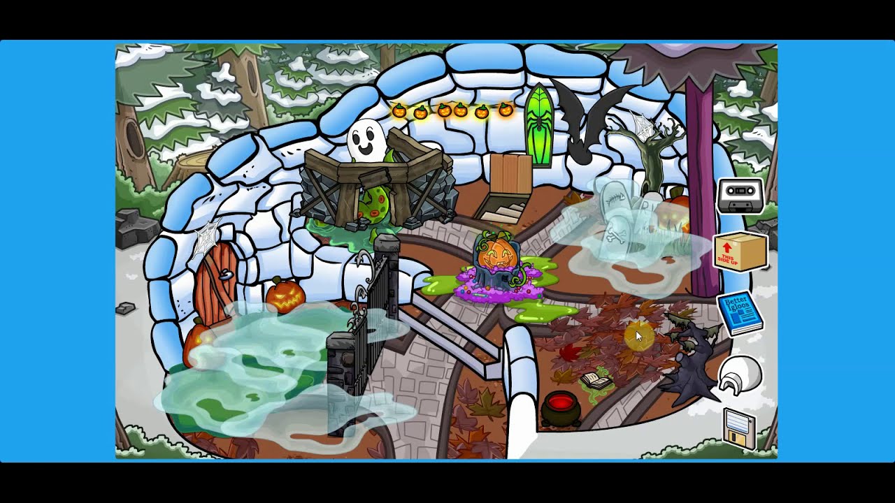 My Halloween igloo! | Club Penguin - YouTube
