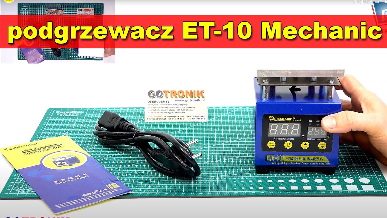 Preheater podgrzewacz ET-10 Mechanic do elektroniki PCB 260W 80°C do ...