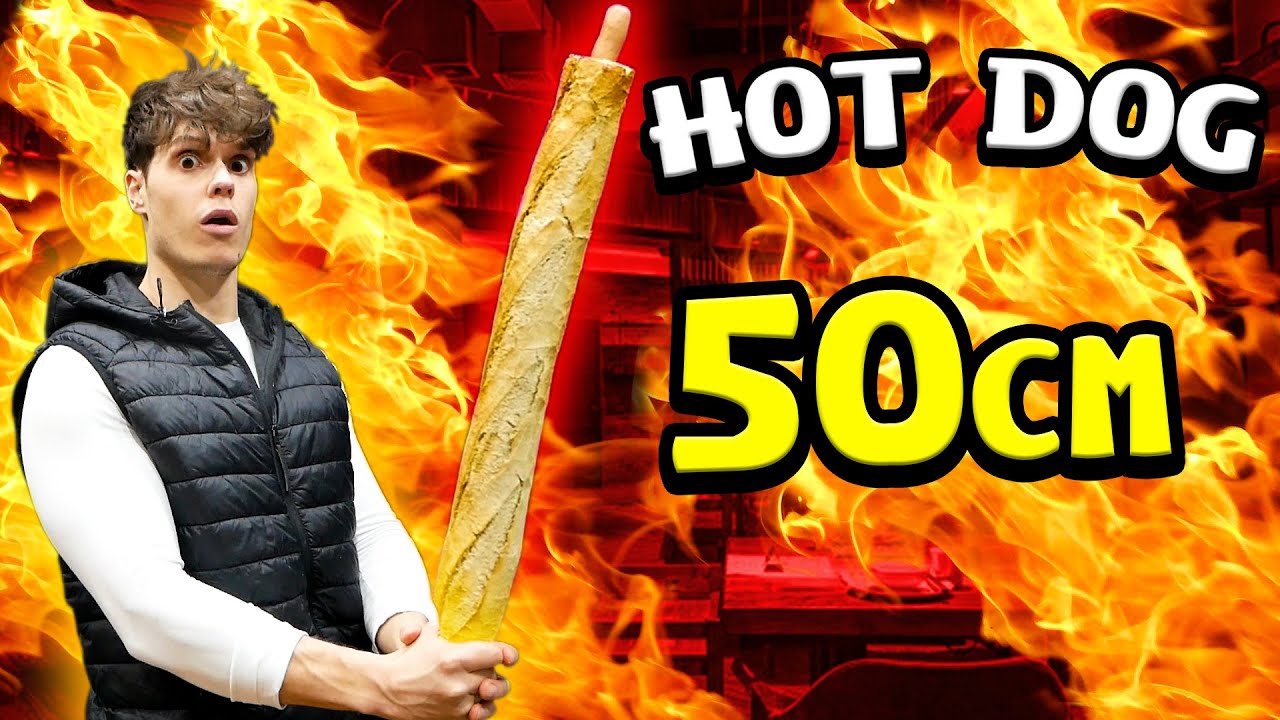 MAKSYMALNIE DUŻY HOT DOG 50 CM ! 🌭🔥 NAJWIĘKSZY W POLSCE ! - YouTube