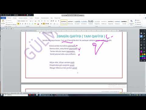 Qafiyənin növləri. Zəngin ( tam ), Yoxsul ( natamam) qafiyə