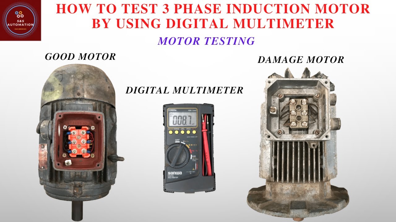 HOW TO TEST 3 PHASE INDUCTION MOTOR BY USING DIGITAL MULTIMETER! MOTOR ...