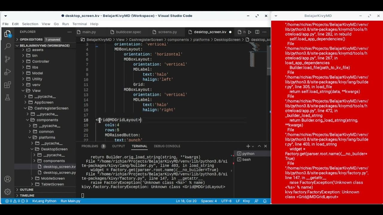 Python,Kivymd,kivy Datatables - YouTube