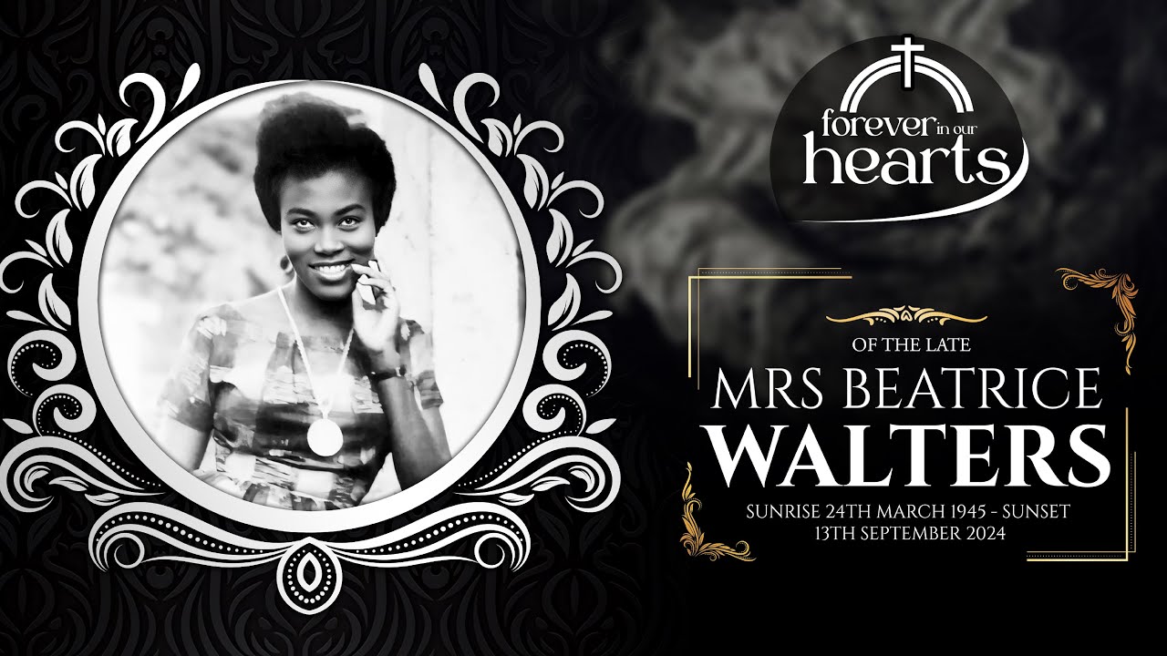 MRS. BEATRICE WALTERS FINAL FUNERAL RITES RECEPTION LIVE - YouTube
