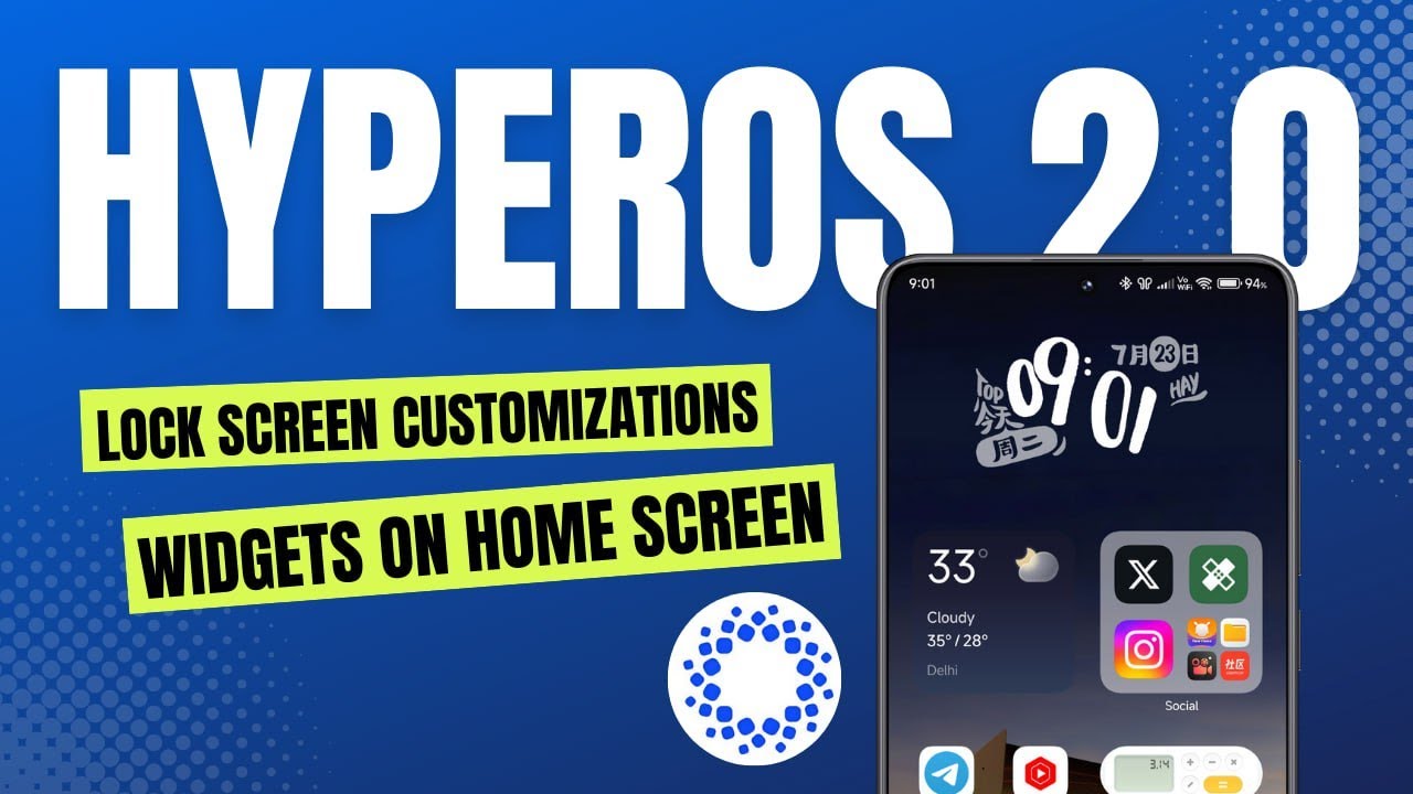Install HyperOS 2.0 lock screen customizations widgets on home screen 😍 ...