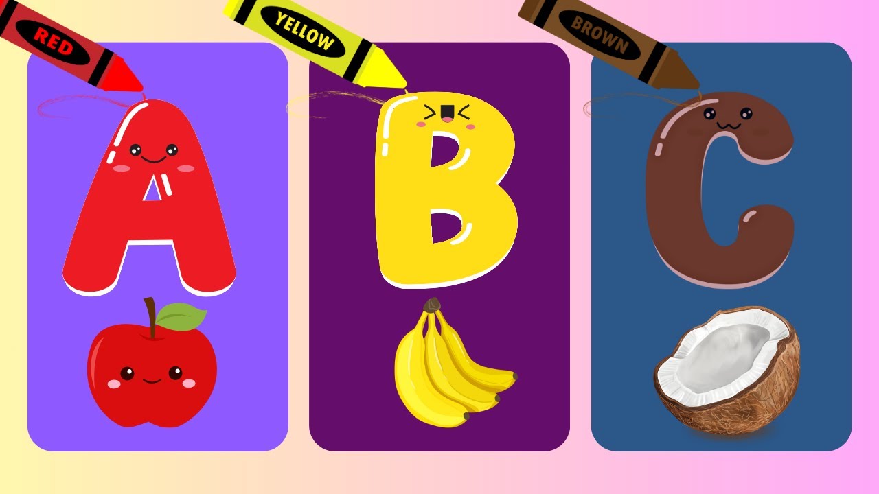 LEARN ABC WITH FOOD AND ITS COLOR | ABC | LEARNING VIDEOS FOR KIDS ...