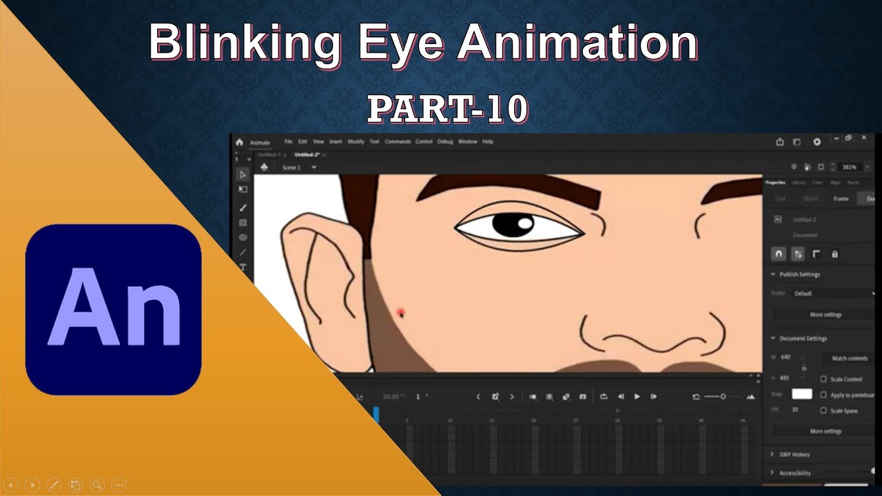 Adobe Animation 2020 | Eye blinking animation | blinking eyes ...