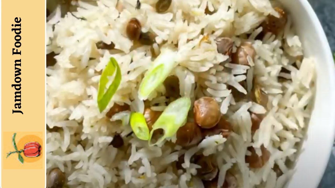 Gungo peas and rice recipe | How to make gungo peas and rice Jamaican ...