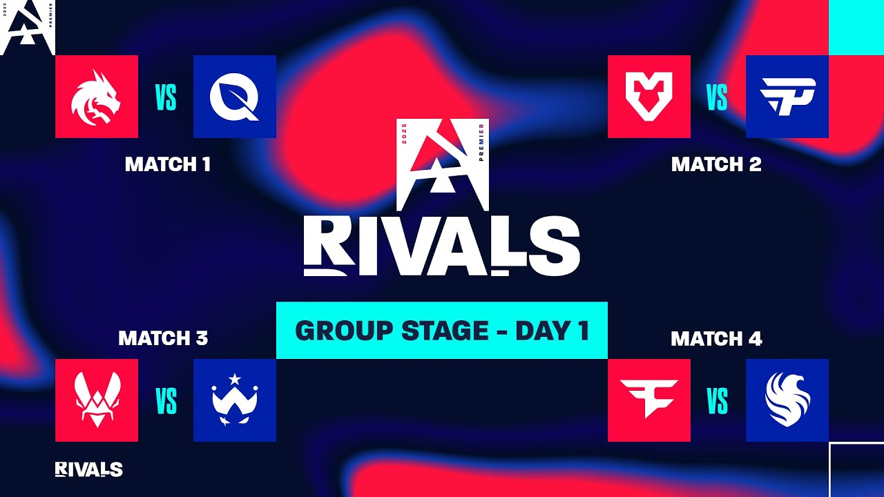 BLAST Premier Rivals S1 '25, Day 1 - Spirit v Fly, MOUZ v paIN ...