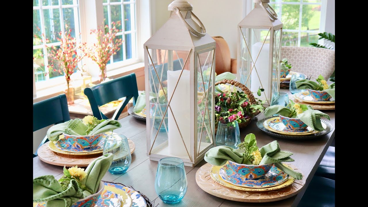 Summer Tablescape Tour - YouTube