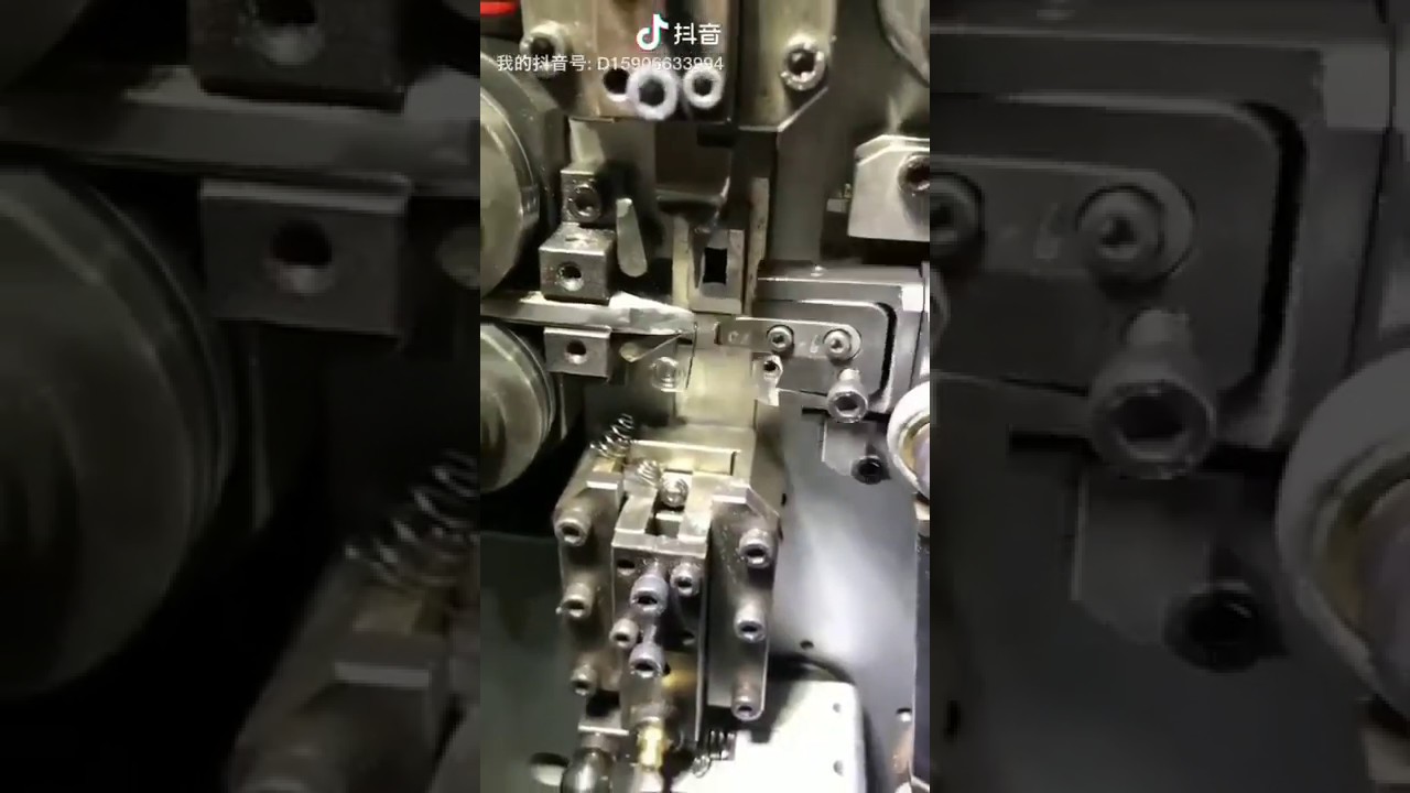 YF machine CNC 8212 spring coiling machine for battery spring - YouTube