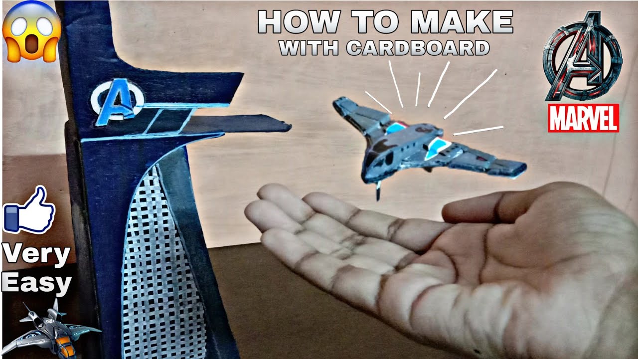How to make Avengers quinjet With cardboard | Avengers quinzet - YouTube