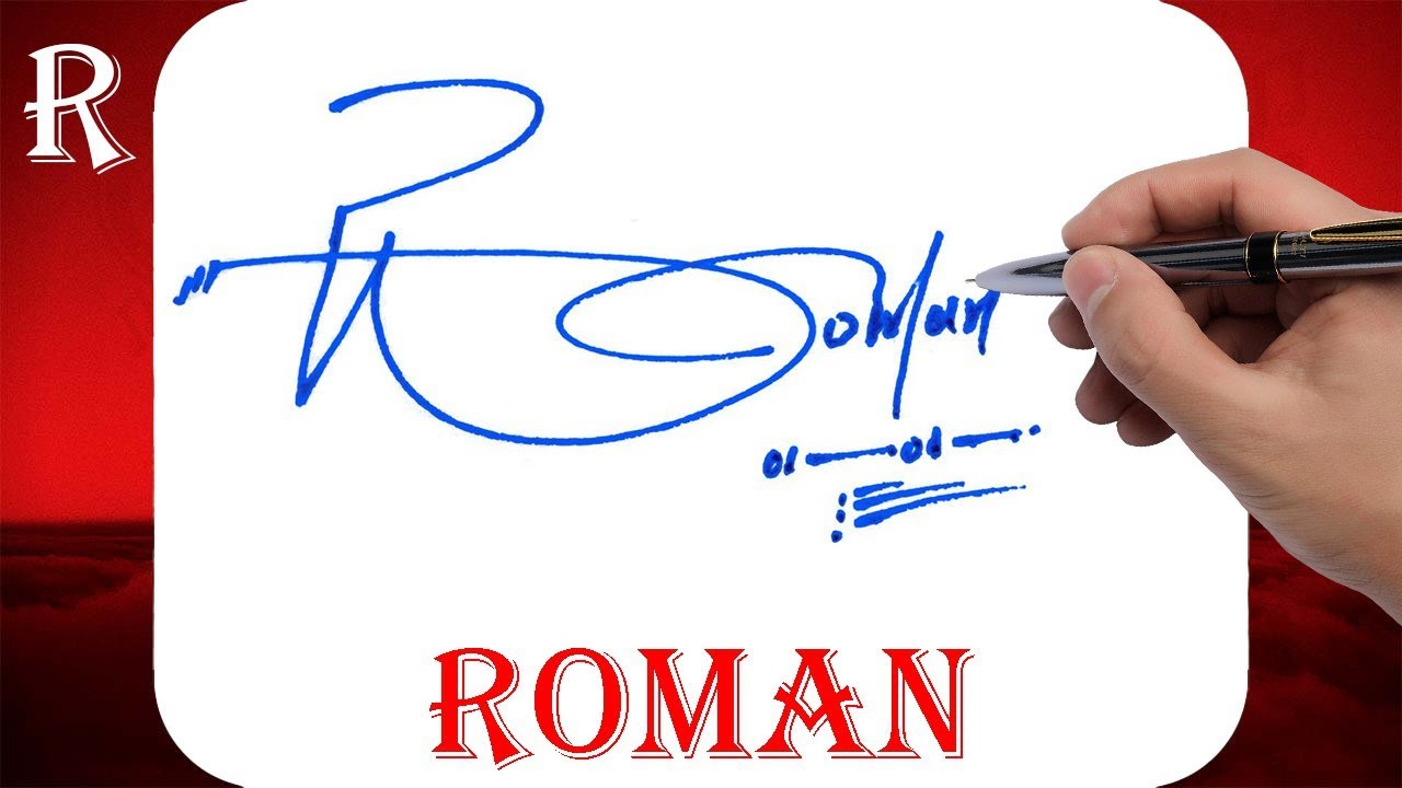Roman Name Signature Style | R Signature Style | Signature Style of My ...