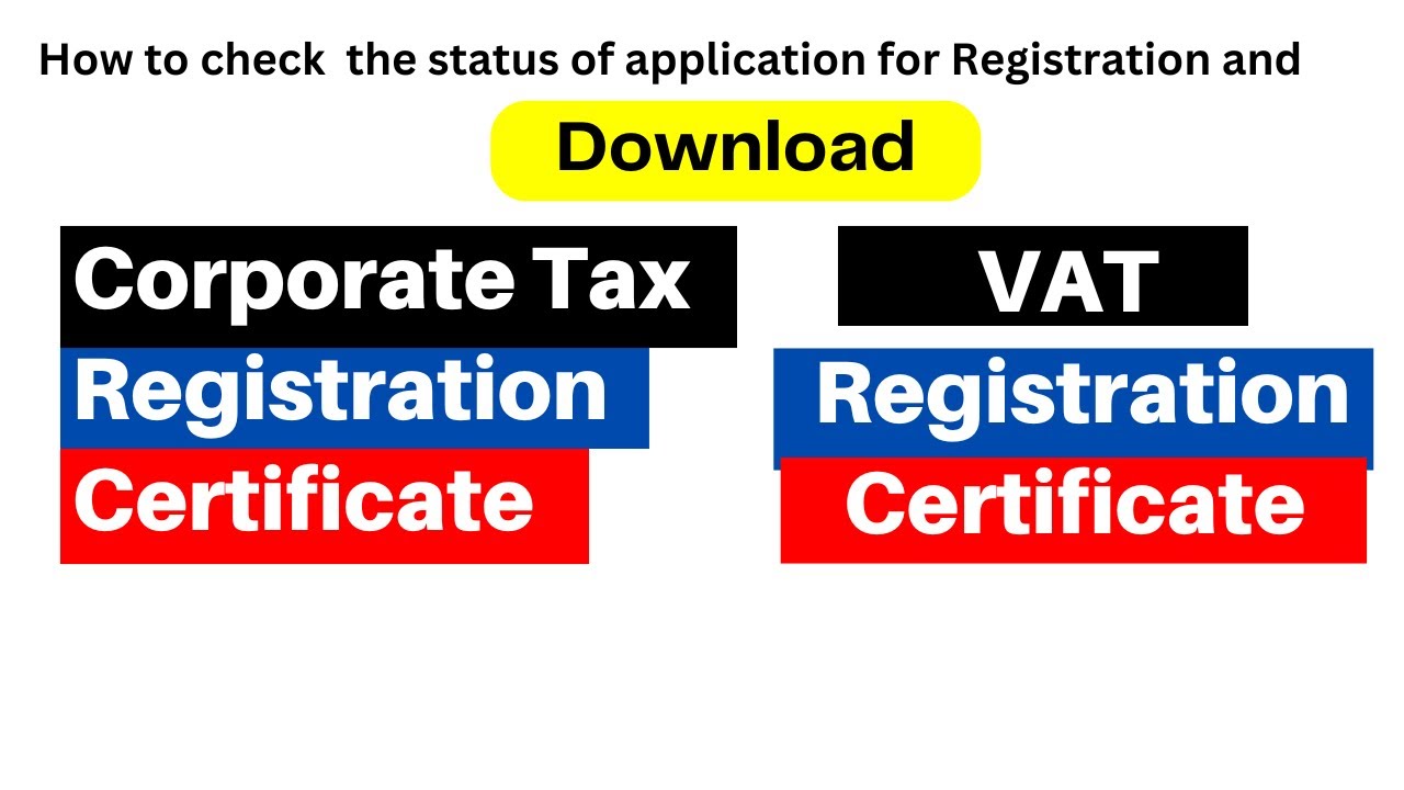 How to download UAE corporate tax Registration certificate and VAT ...