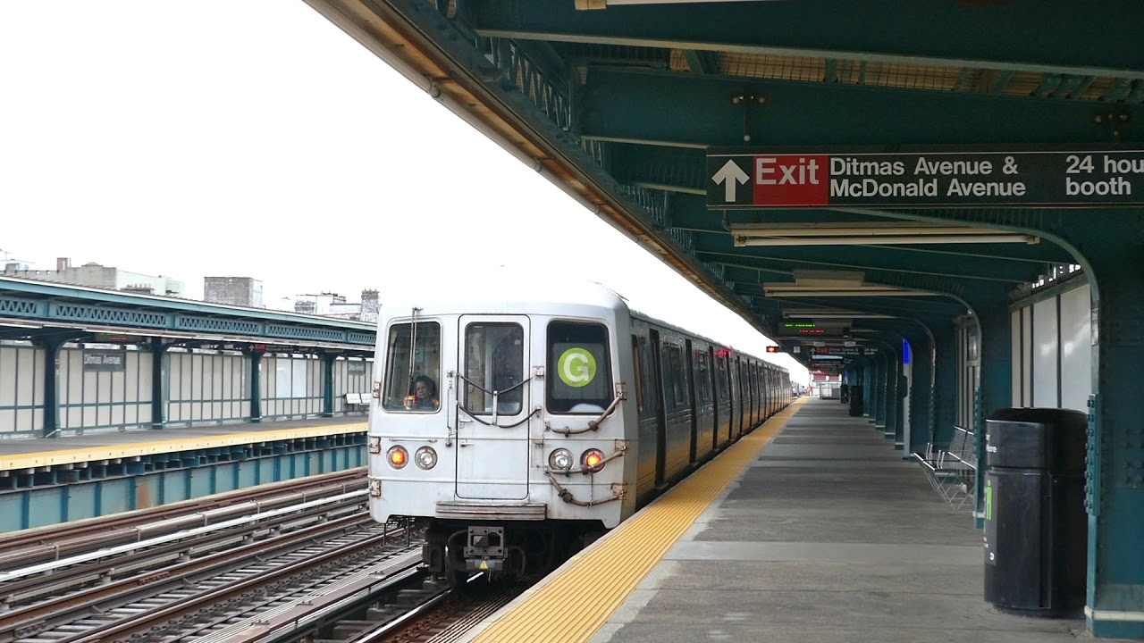 NYC Subway: R46 (G) Train arriving at Ditmas Ave - YouTube
