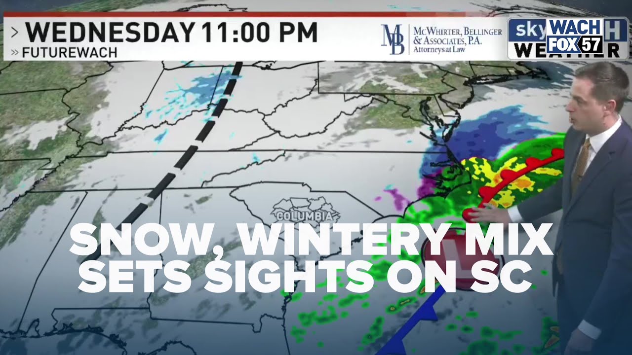 Snow, Wintery Mix Sets Sights On South Carolina - YouTube